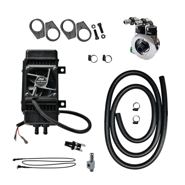 Jagg Fan-assisted Vertical 10-row Oil Cooler System for Harley-Davidson ...